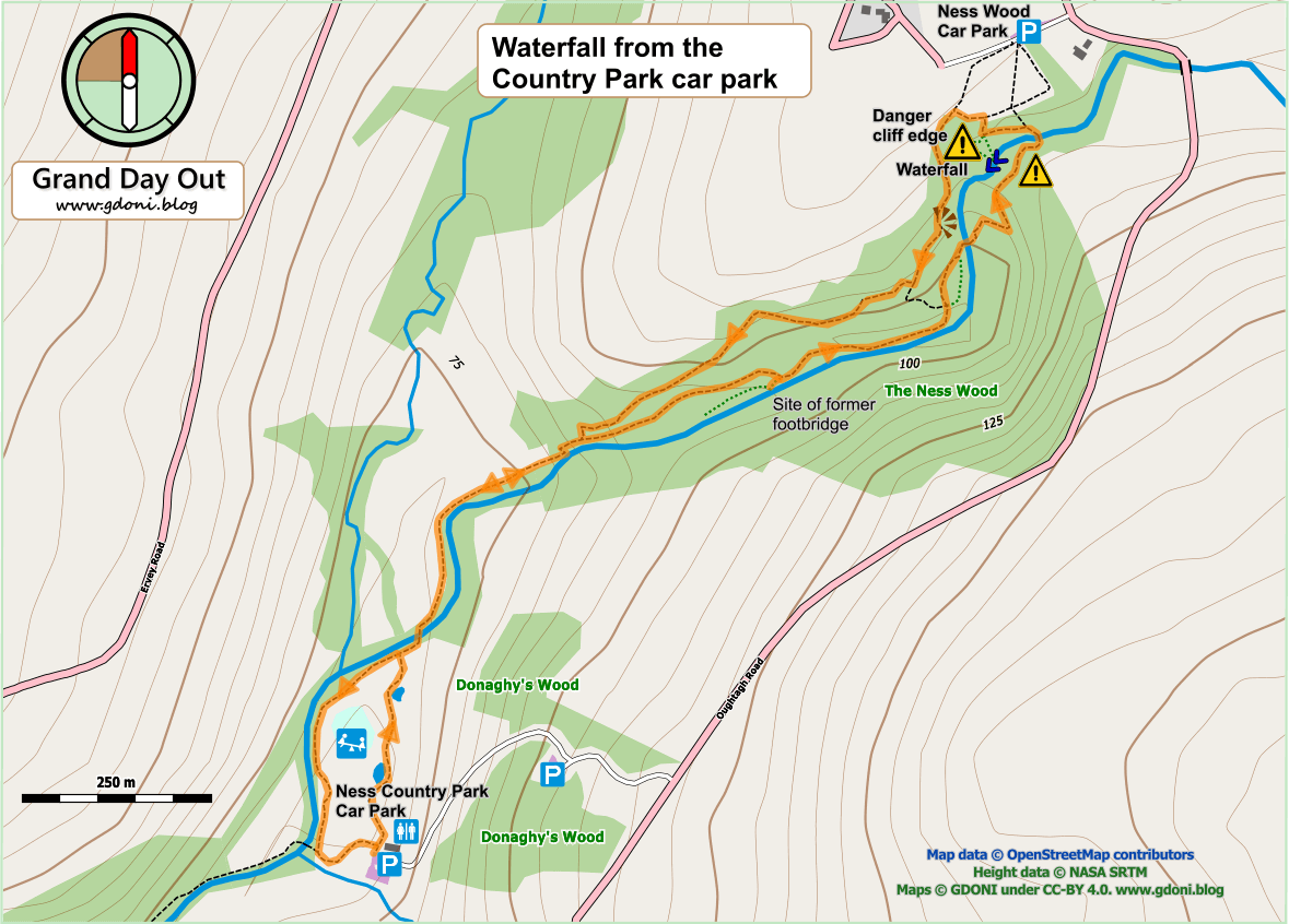 Ness Falls from the Country Park Visitor Centre | Grand Day Out (NI)